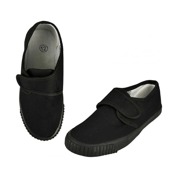 Black Velcro Plimsolls – The Uniform Company